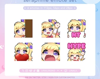 Arcane League of Legends Vi Emote Set Pack | Cute Chibi Twitch Streamer ...