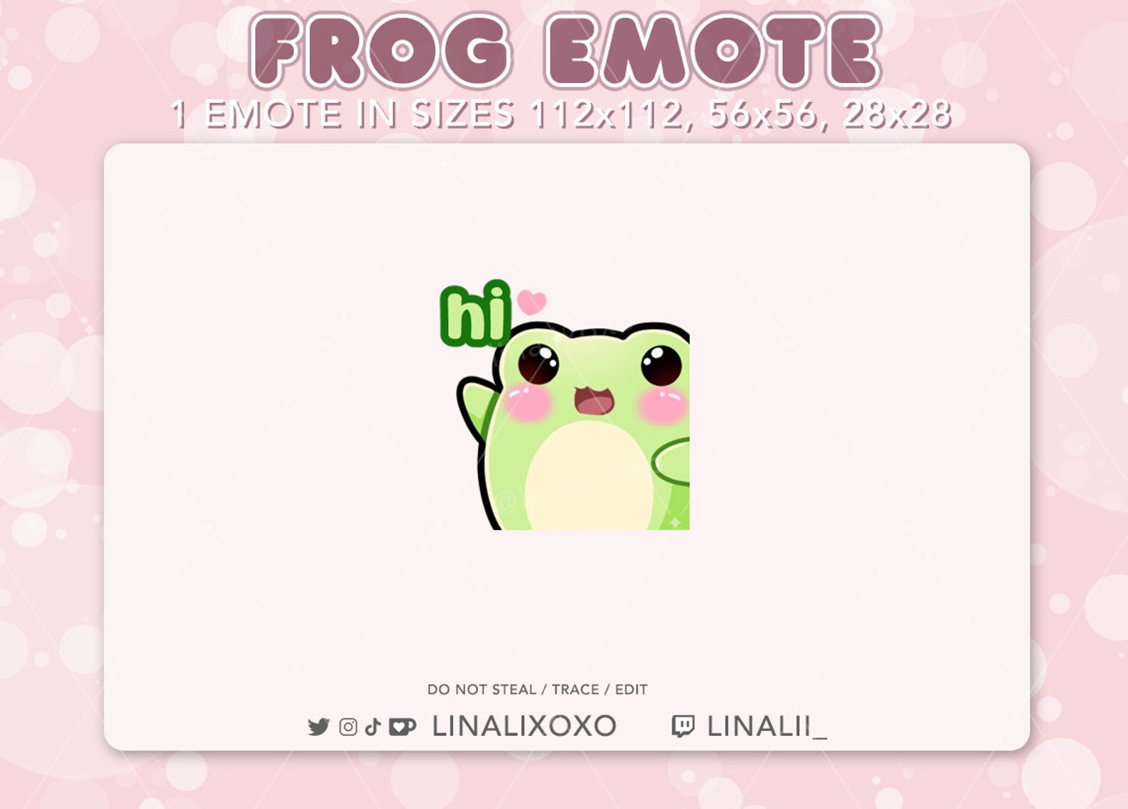 Hi Wave Cute Frog Emote | Cute Chibi Twitch Streamer Discord Emotes - Etsy