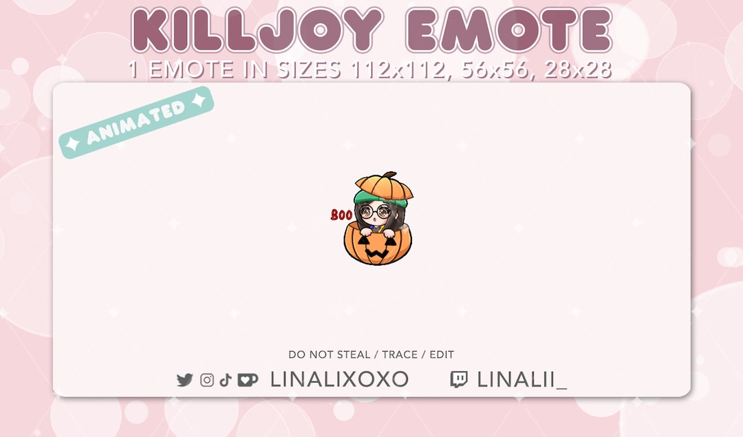 Animated Boo Halloween Pumpkin Valorant Killjoy Emote | Cute Chibi ...