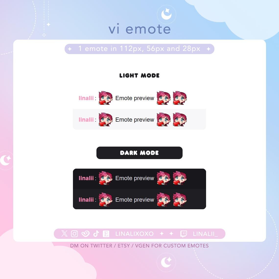 Love Heart Arcane League of Legends Vi Emote | Cute Chibi Twitch ...