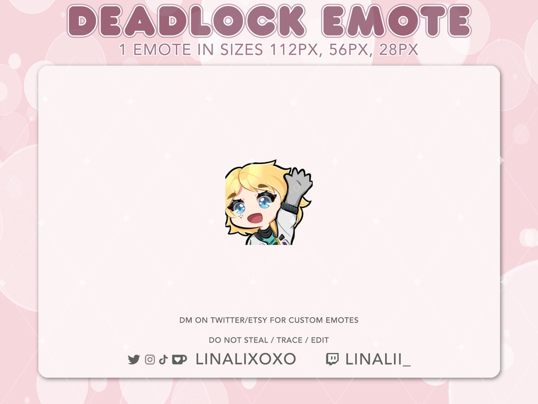 Hi Wave Hello Valorant Deadlock Emote | Cute Chibi Twitch Streamer ...