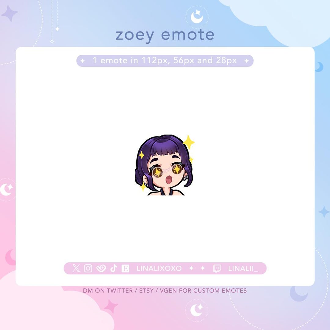 Sparkle Amazed Stars K-pop Demon Hunters Zoey Emote | Cute Chibi Twitch ...