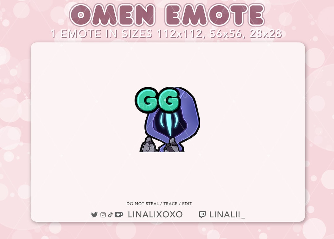 GG Good Game Thumbs up Valorant Omen Emote | Cute Chibi Twitch Streamer ...