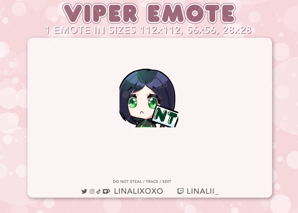 NT Nice Try Sad Valorant Viper Emote Cute Chibi Twitch Streamer Discord ...