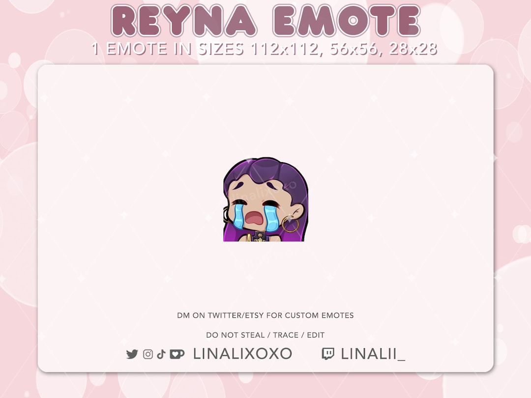 Sad Cry Upset Crying Valorant Reyna Emote | Cute Chibi Twitch Streamer ...