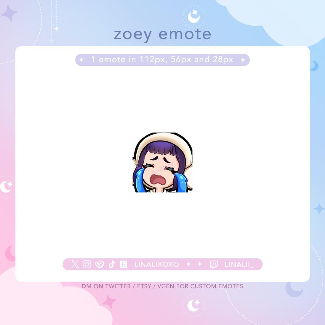 Cry Upset Tears Stars K-pop Demon Hunters Zoey Emote | Cute Chibi ...