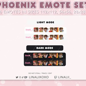 Valorant Phoenix Emote Set Pack | Cute Chibi Twitch Streamer Discord ...