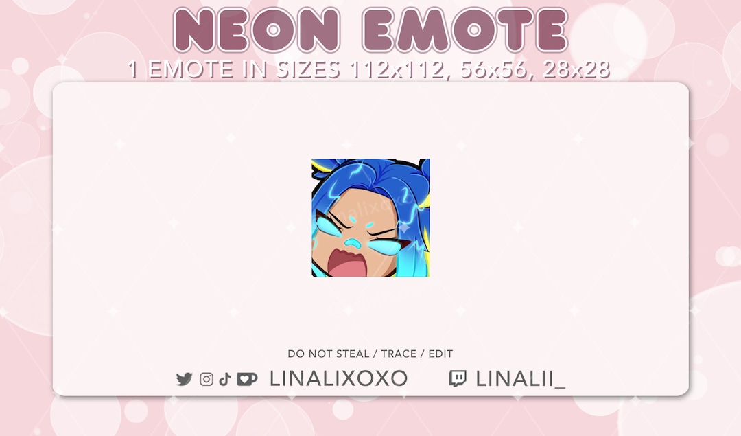 Angry Rage Lightning Mad Valorant Neon Emote | Cute Chibi Twitch ...