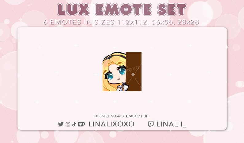 Lurk Peek Wall Lol League of Legends Lux Emote Cute Chibi Twitch ...