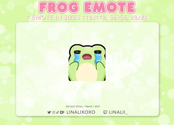 Sad Upset Cry Cute Frog Emote Cute Chibi Twitch Streamer - Etsy