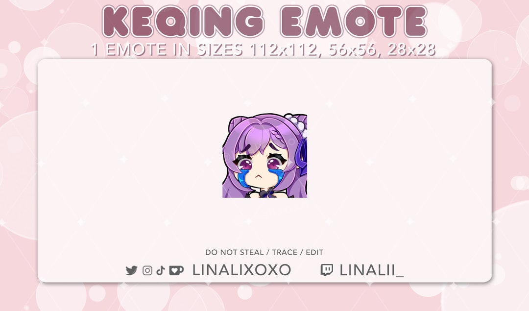 Cry Sad Upset Crying Genshin Impact Keqing Emote Cute Chibi Twitch ...