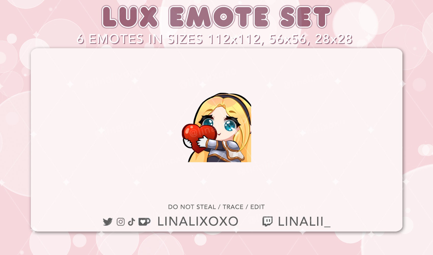 Love Heart Lol League of Legends Lux Emote Cute Chibi Twitch Streamer ...