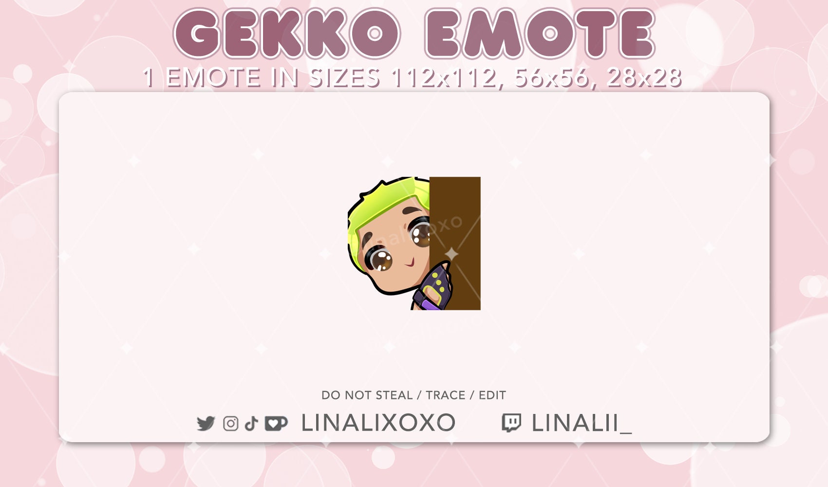 Lurk Peek Hide Valorant Gekko Emote | Cute Chibi Twitch Streamer ...