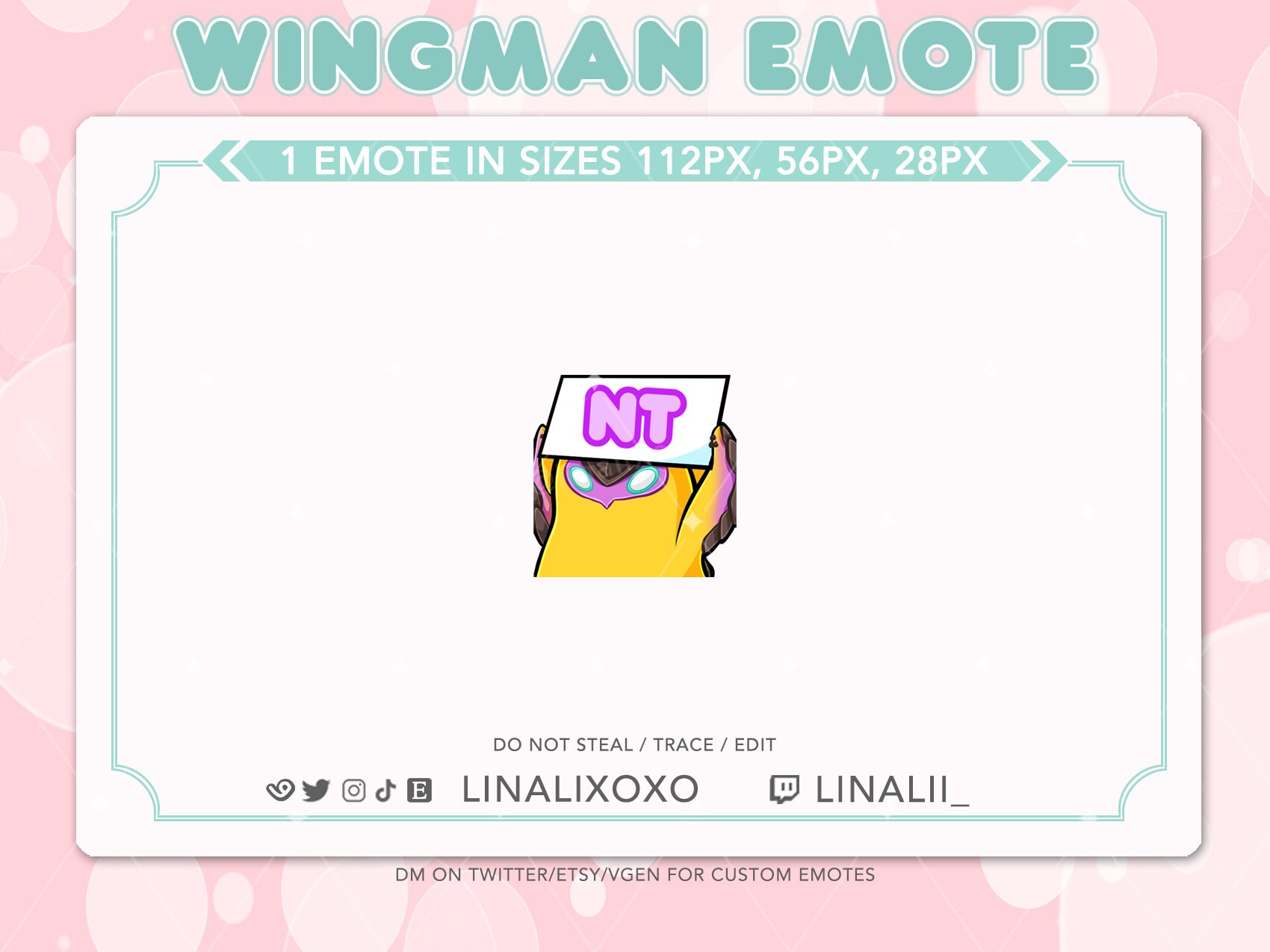 NT Nice Try Sign Valorant Wingman Emote Cute Chibi Twitch Streamer ...