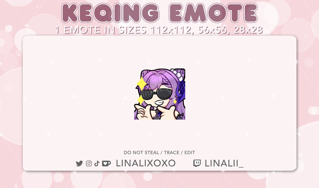 Cool Sunglasses Shades Rizz Genshin Impact Keqing Emote Cute Chibi ...