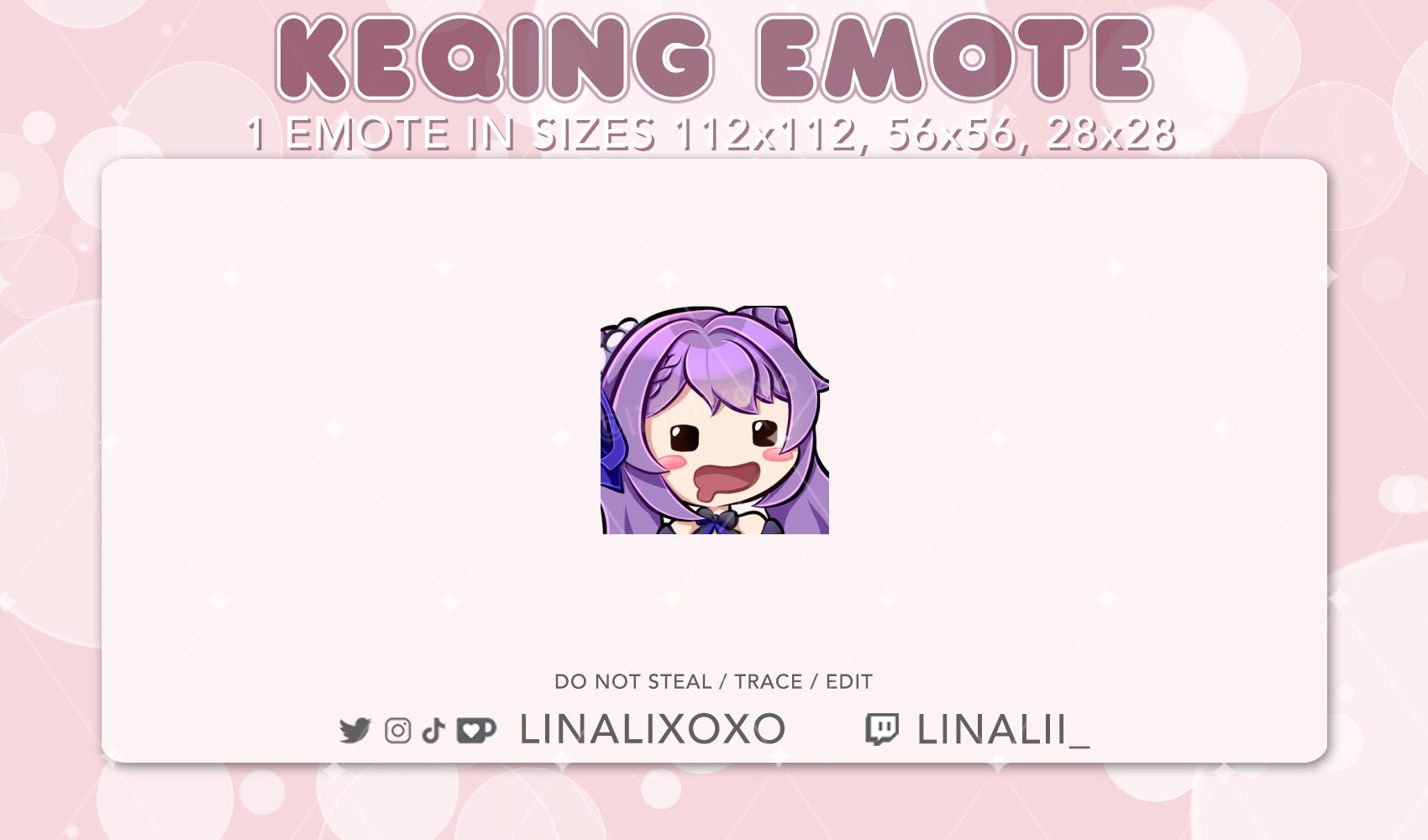 Drool Drooling Hungry Genshin Impact Keqing Emote Cute Chibi Twitch ...