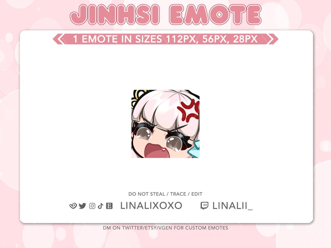 Angry Yell Mad Rage Wuthering Waves Jinhsi Emote | Cute Chibi Twitch ...