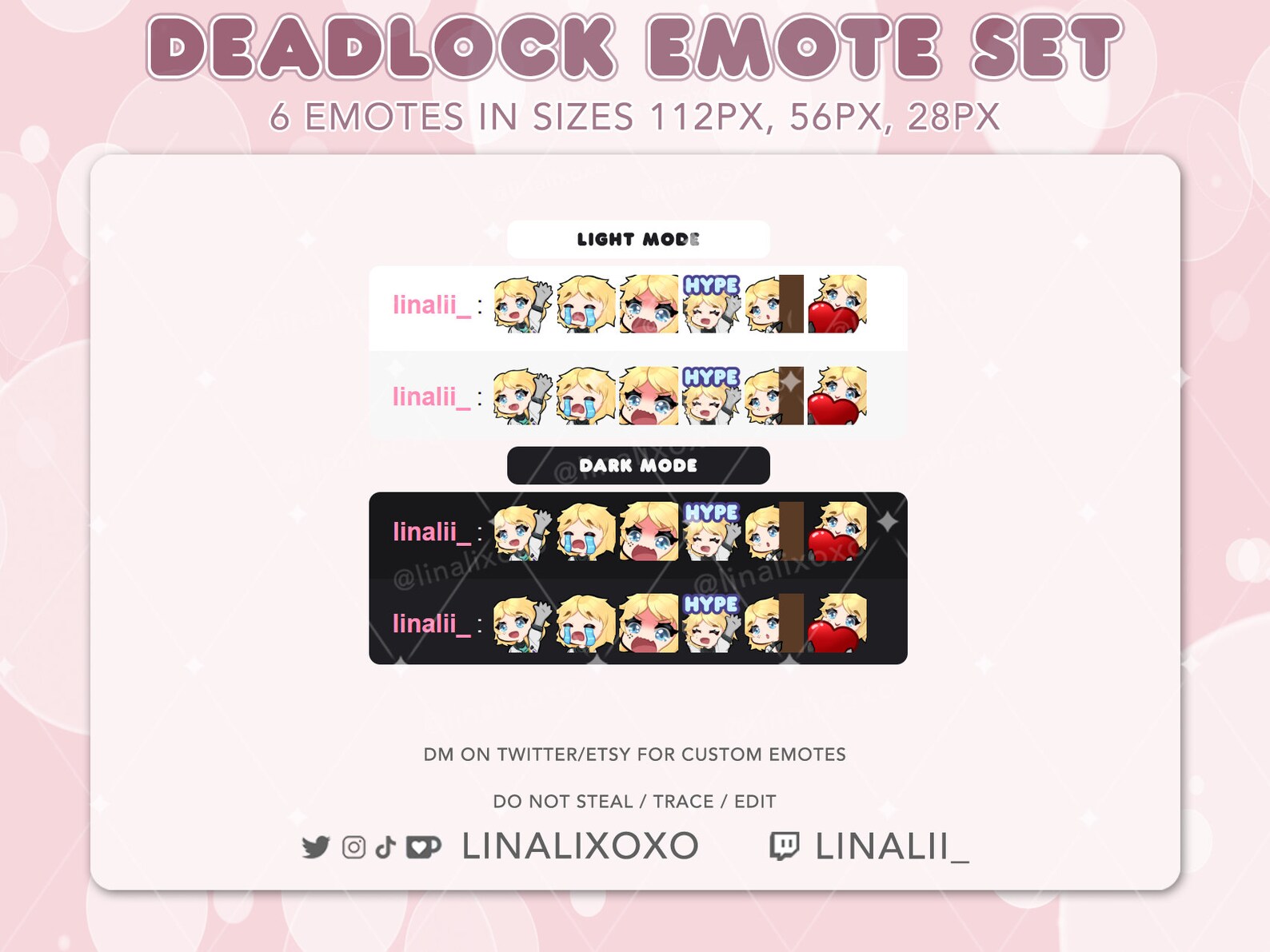 Valorant Deadlock Emote Set Pack | Cute Chibi Twitch Streamer Discord ...