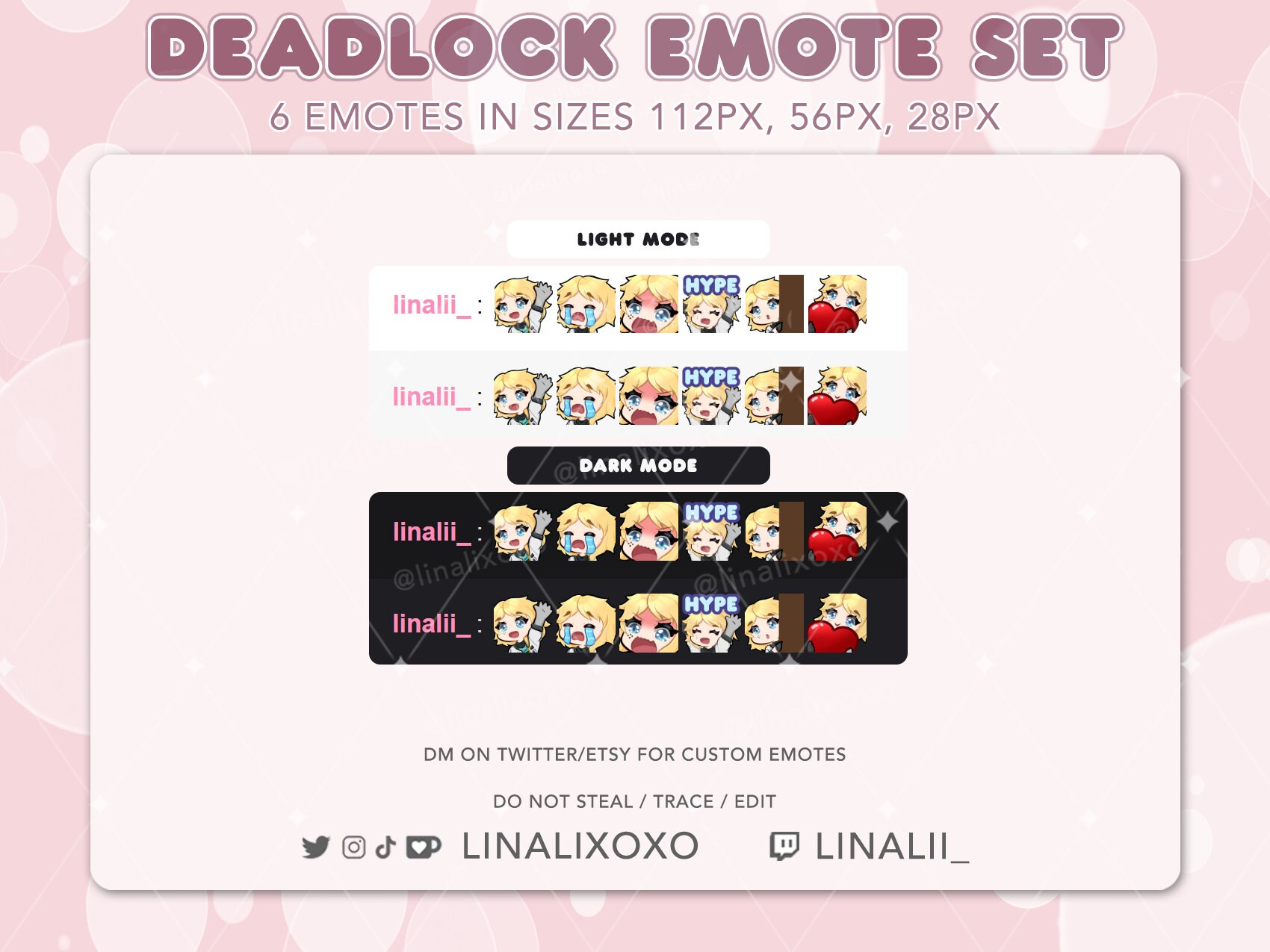 Valorant Deadlock Emote Set Pack | Cute Chibi Twitch Streamer Discord ...