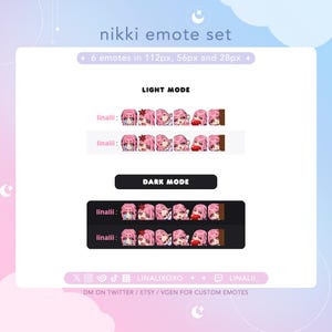 Infinity Nikki Nikki Emote Set Pack | Cute Chibi Twitch Streamer ...