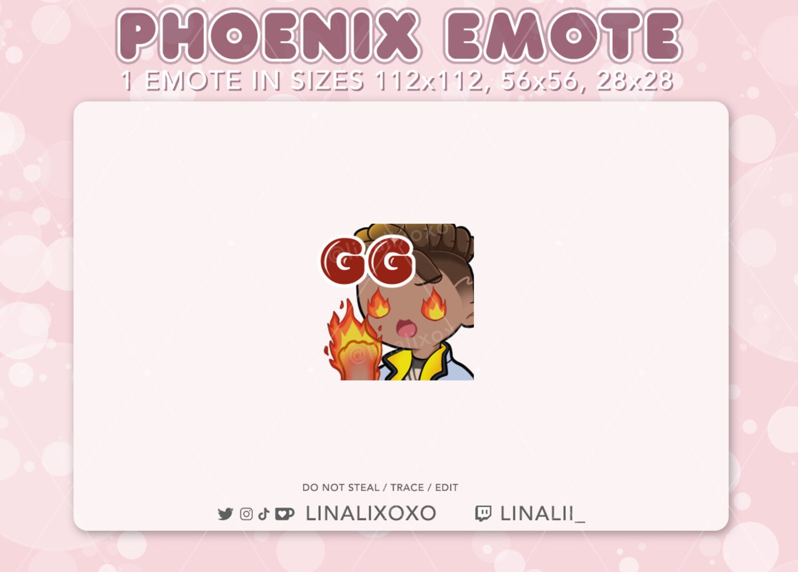 GG Fired up Valorant Phoenix Emote | Cute Chibi Twitch Streamer Discord ...