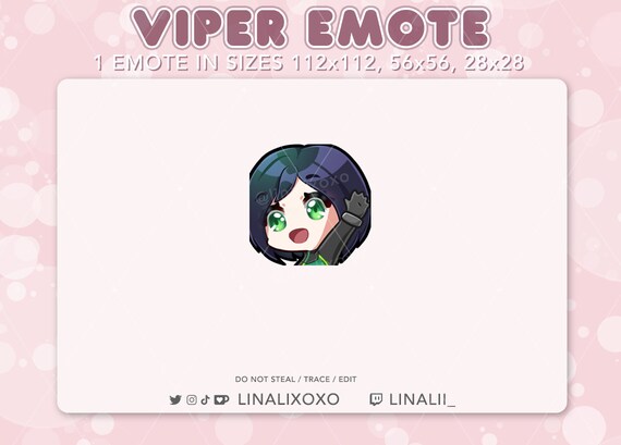 Hi Wave Hello Valorant Viper Emote Cute Chibi Twitch - Etsy