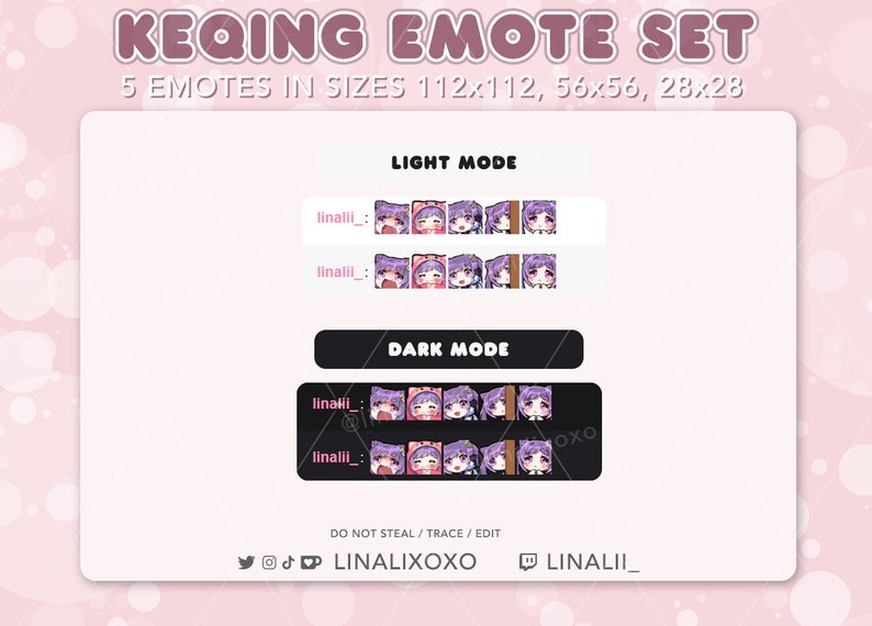 Genshin Impact Keqing Emote Set Pack Cute Chibi Twitch - Etsy Australia