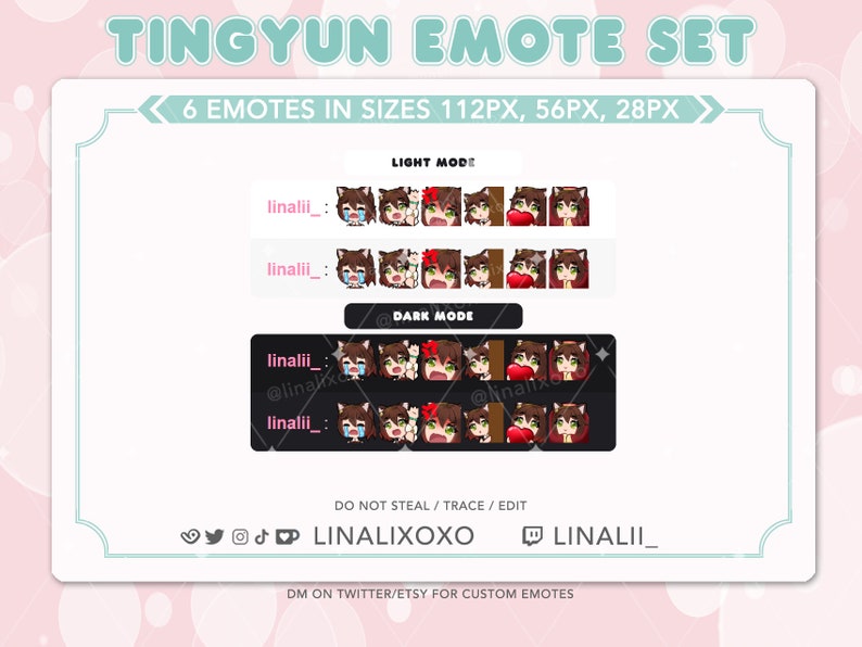 Honkai Star Rail Tingyun Emote Set Pack Cute Chibi Twitch - Etsy