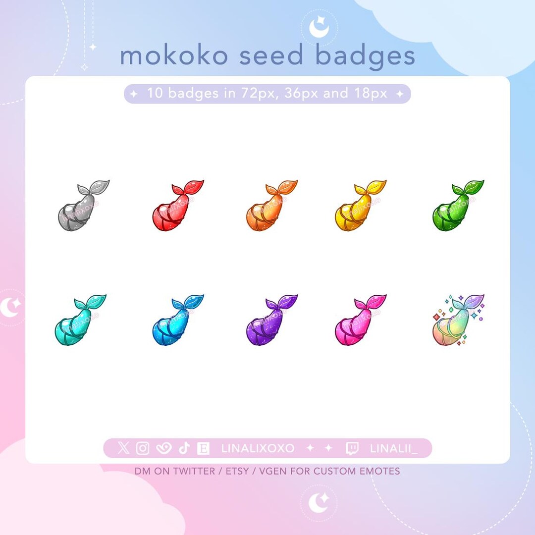 Lost Ark Mokoko Seeds Sub/bit/cheer Badges | Cute Chibi Twitch Streamer ...
