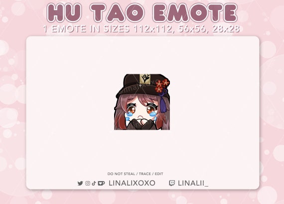 Sad Plead Cry Beg Genshin Impact Hu Tao Emote Cute Chibi - Etsy Australia
