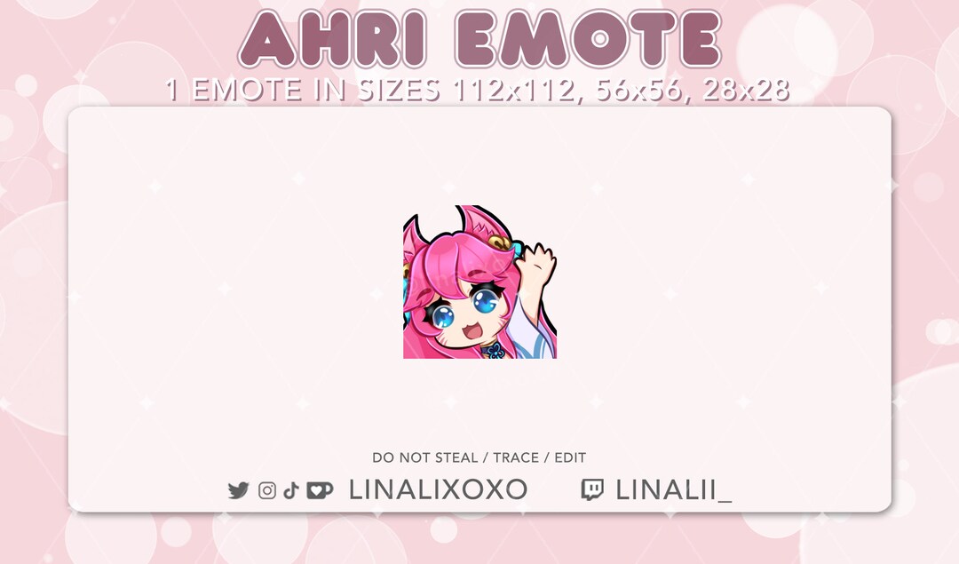 Hi Wave Hello Lol League of Legends Spirit Blossom Ahri Emote | Cute ...