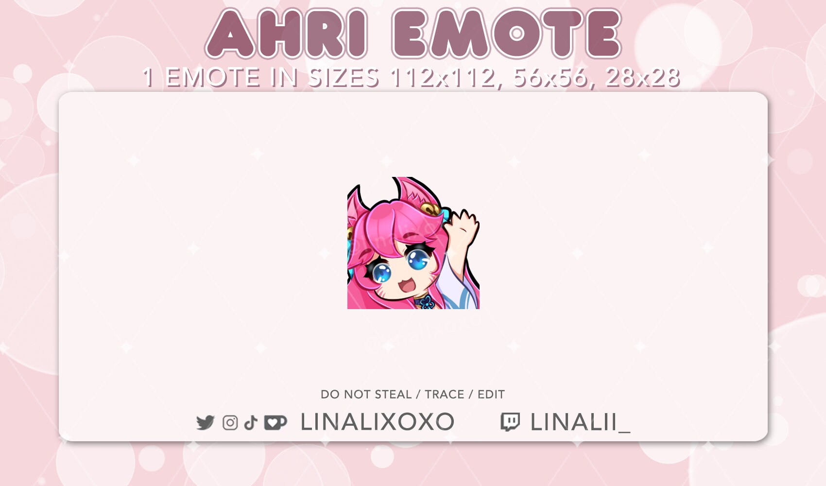 Hi Wave Hello Lol League of Legends Spirit Blossom Ahri Emote | Cute ...