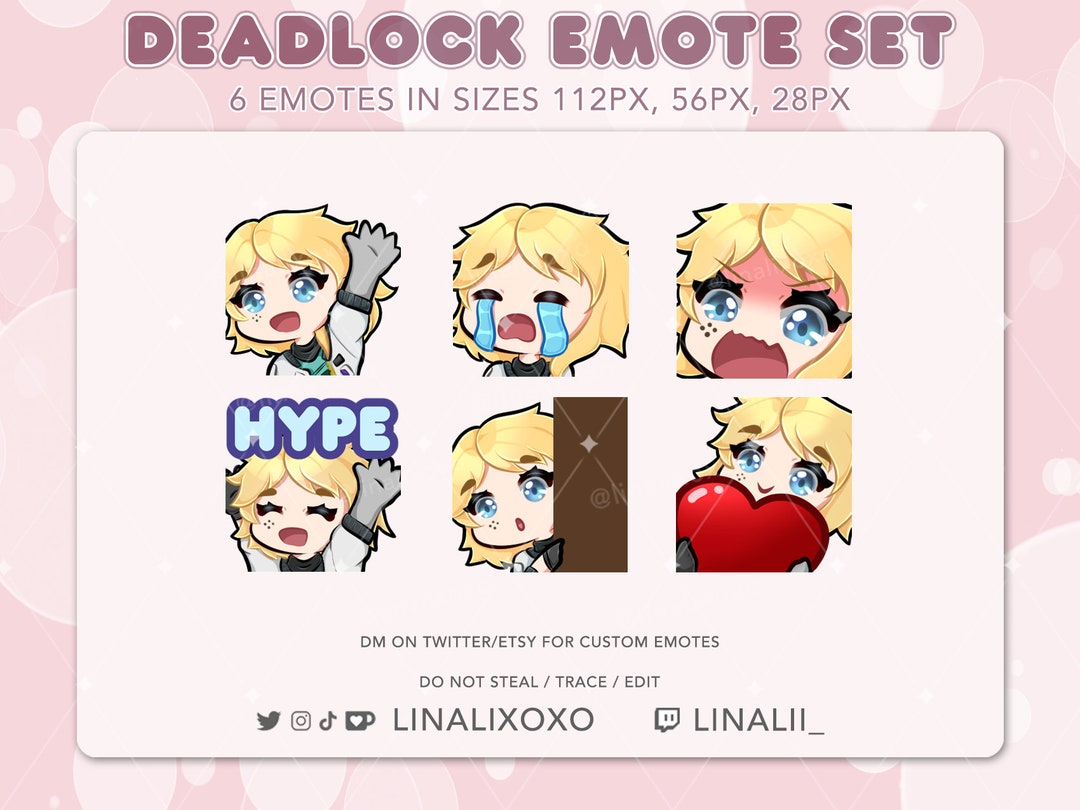Valorant Deadlock Emote Set Pack | Cute Chibi Twitch Streamer Discord ...
