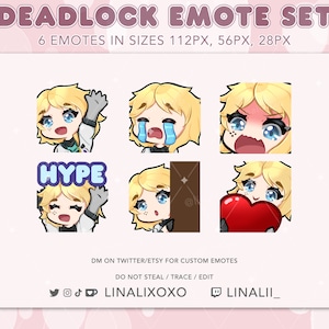 Valorant Deadlock Emote Set Pack | Cute Chibi Twitch Streamer Discord ...