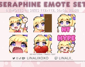 Arcane League of Legends Vi Emote Set Pack | Cute Chibi Twitch Streamer ...