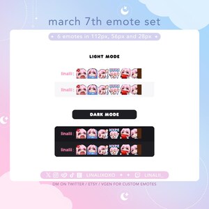 Honkai Star Rail March 7th Emote Set Pack | Cute Chibi Twitch Streamer ...