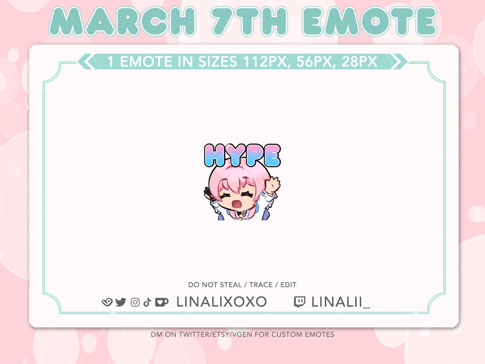 Hype Hypers Celebration Honkai Star Rail March 7th Emote | Cute Chibi ...