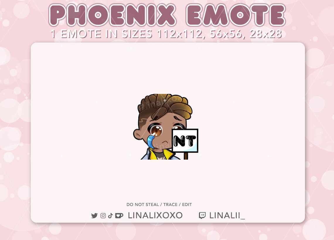NT Nice Try Sad Valorant Phoenix Emote | Cute Chibi Twitch Streamer ...