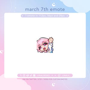 Hi Hello Wave Honkai Star Rail March 7th Emote | Cute Chibi Twitch ...