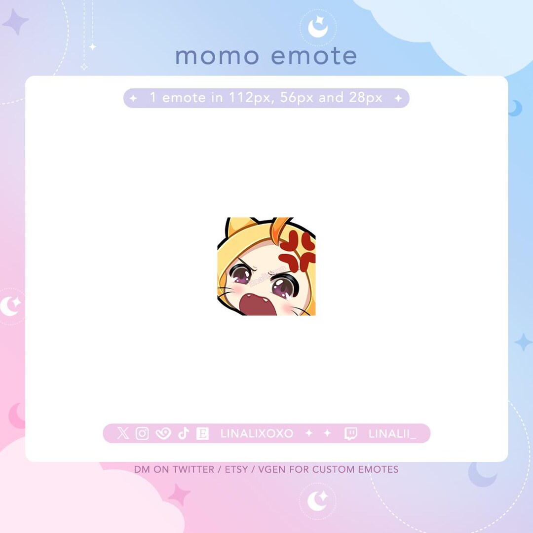 Angry Rage Yell Infinity Nikki Momo Emote Set Pack | Cute Chibi Twitch ...