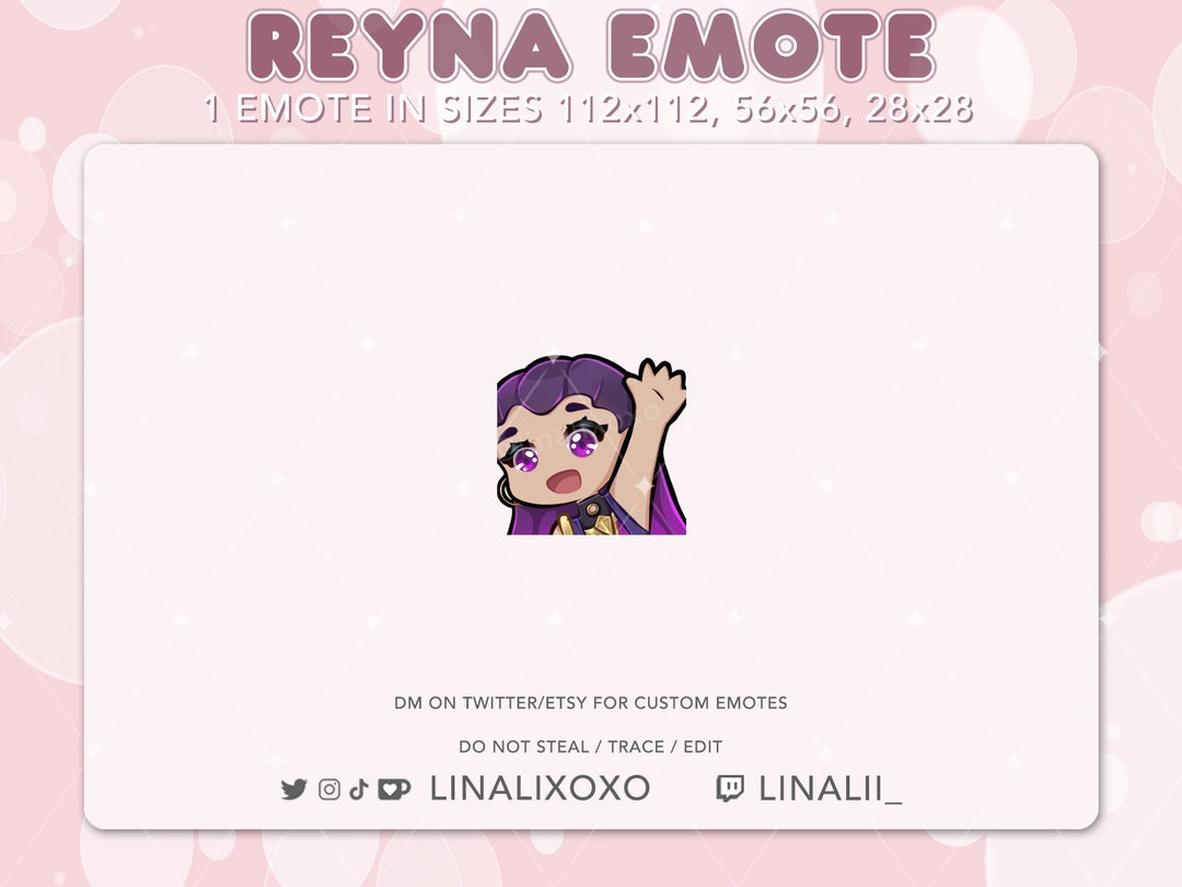 Hi Hello Wave Valorant Reyna Emote | Cute Chibi Twitch Streamer Discord ...