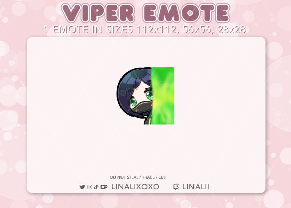 Lurk Hide Peek Valorant Viper Emote Cute Chibi Twitch - Etsy India