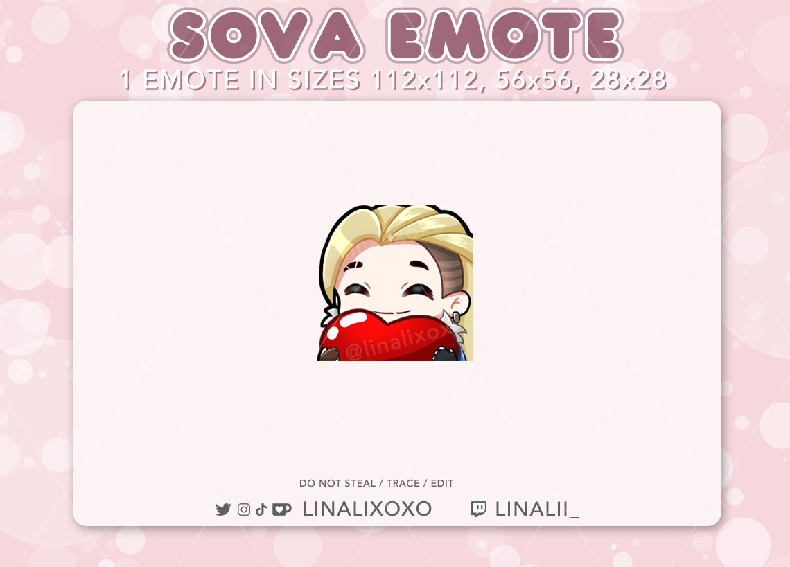 Love Heart Valorant Sova Emote | Cute Chibi Twitch Streamer Discord ...