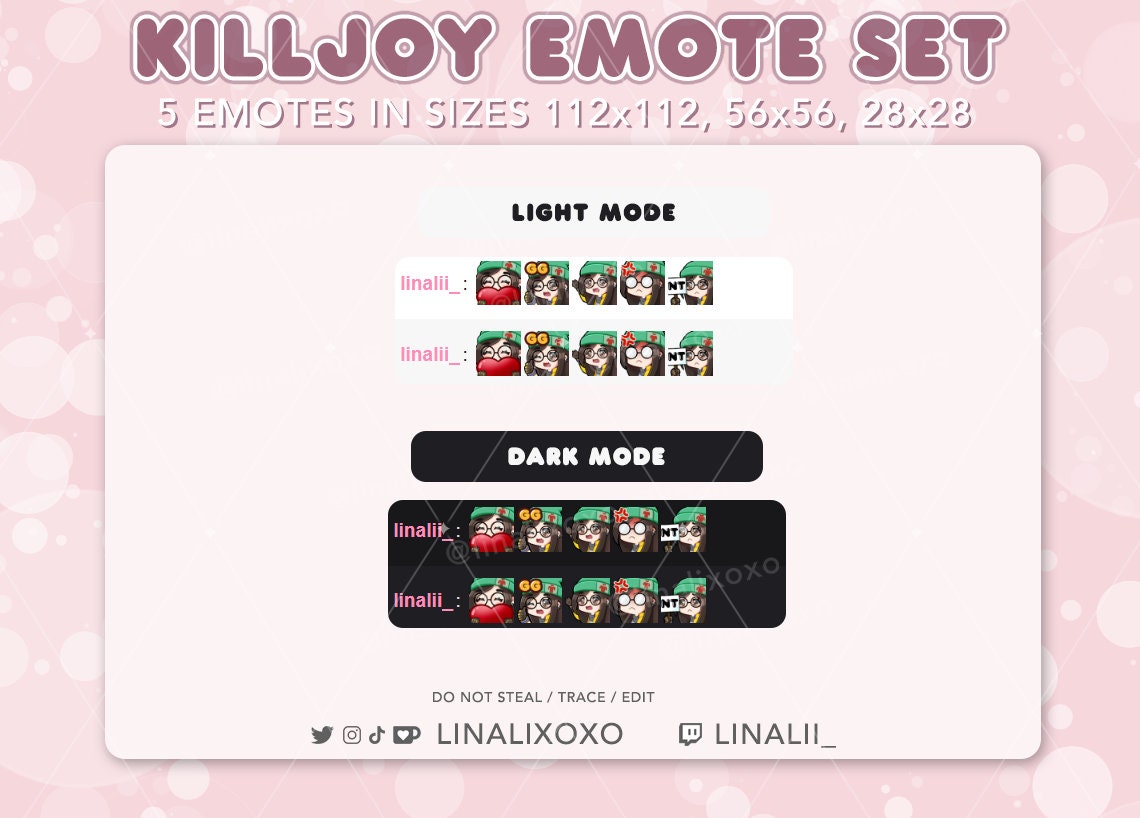 Valorant Killjoy Emote Set KJ | Cute Chibi Twitch Streamer Discord - Etsy