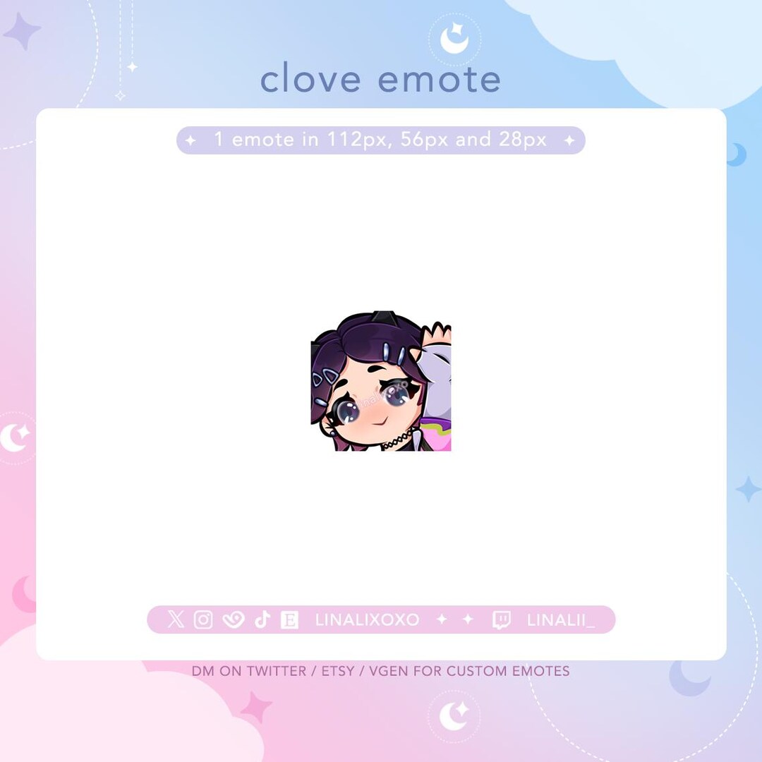 Valorant Clove Wave Emote | Cute Chibi Gamer Streamer Emotes for Twitch ...