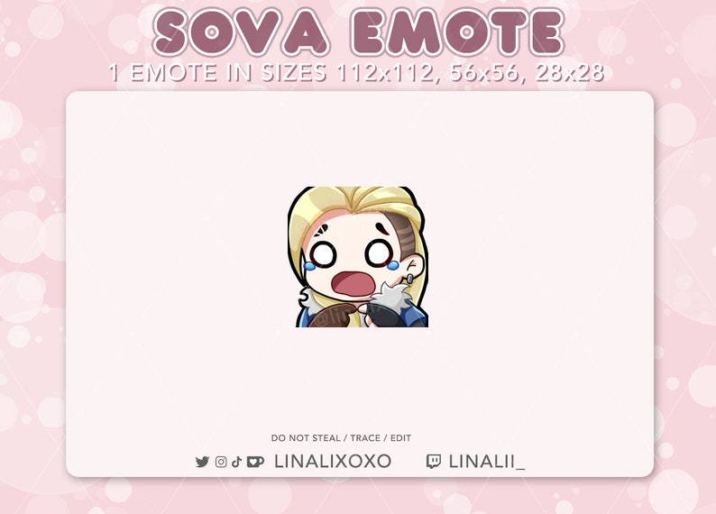Cry Scared Valorant Sova Emote | Cute Chibi Twitch Streamer Discord ...