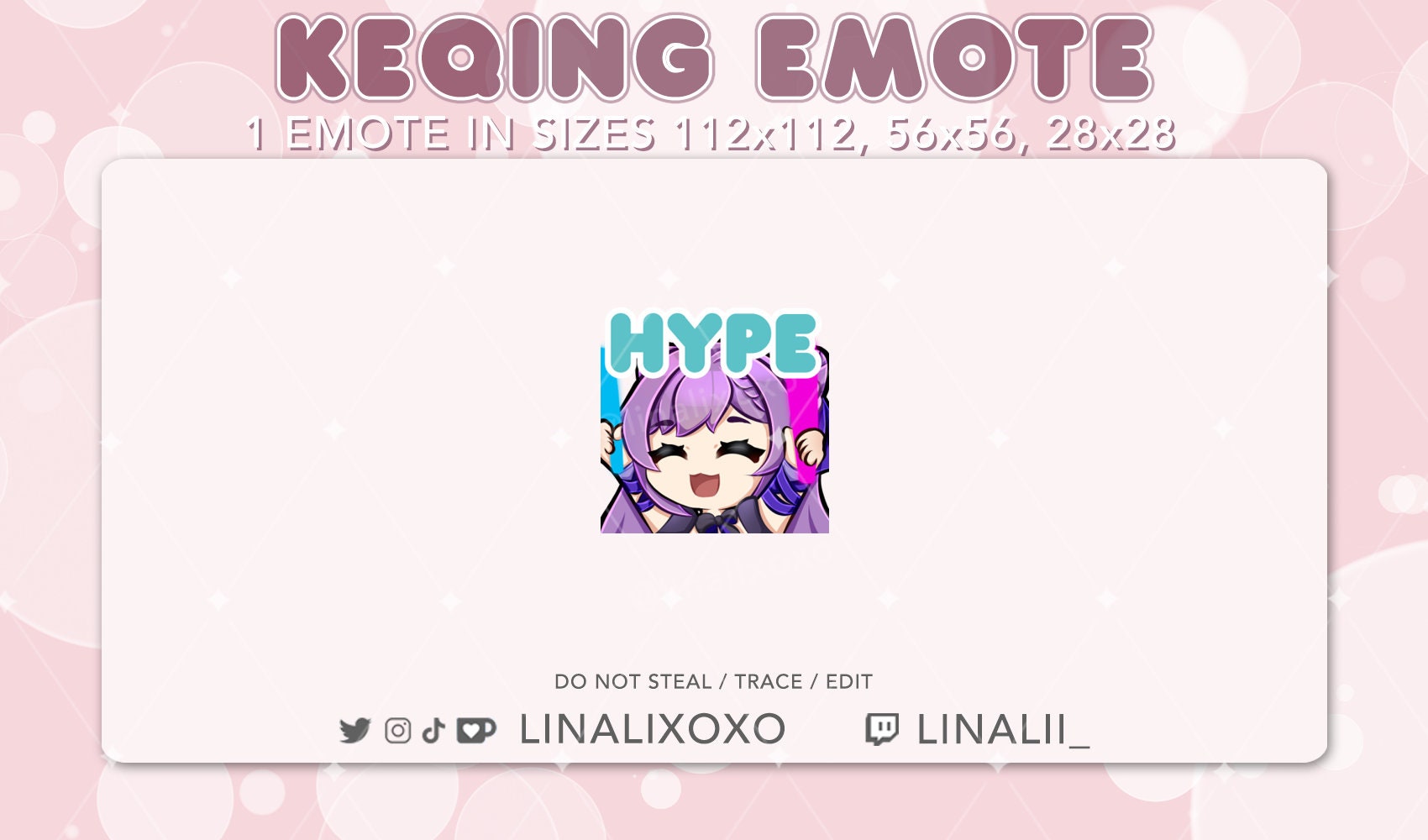 Hype Celebrate Yay Genshin Impact Keqing Emote Cute Chibi Twitch ...