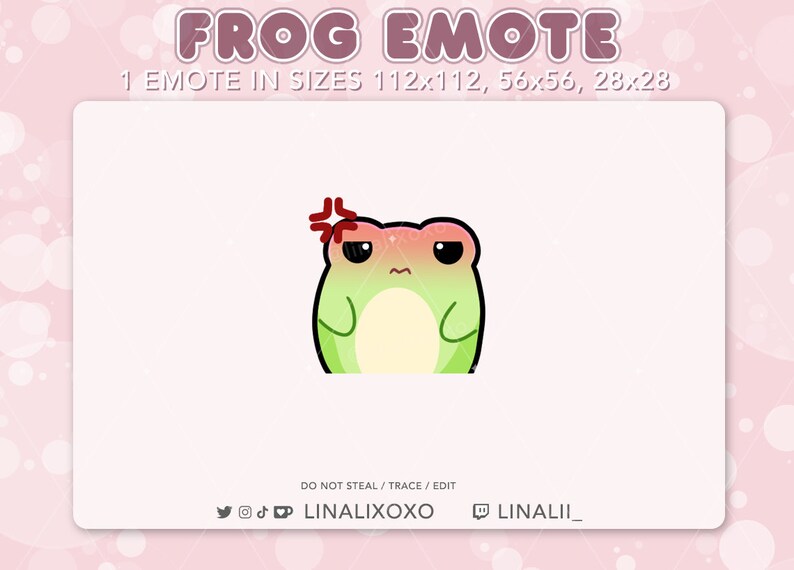 Angry Mad Cute Frog Emote Cute Chibi Twitch Streamer Discord Emotes - Etsy