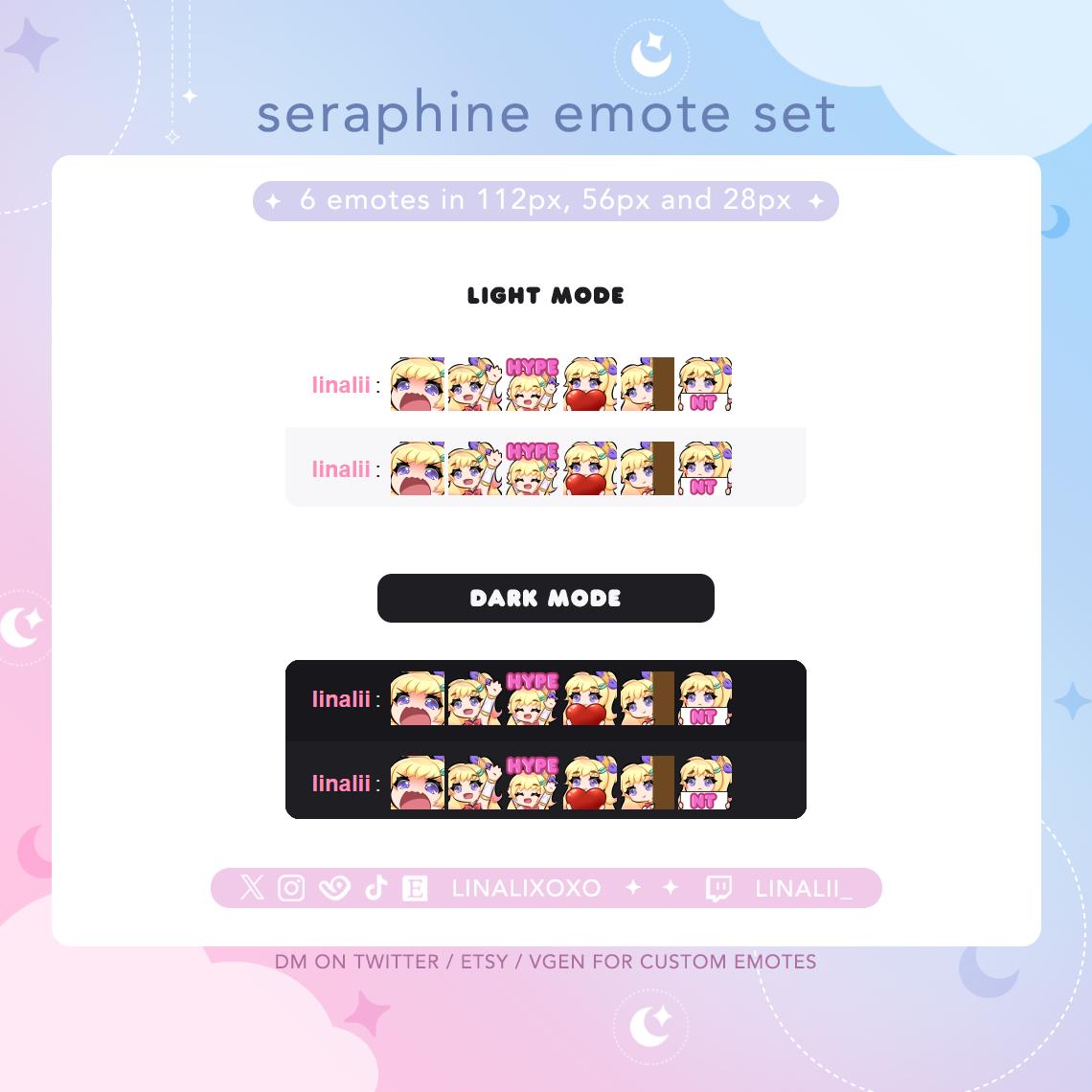 Lol League of Legends Wild Rift Star Guardian Seraphine Emote Set Pack ...