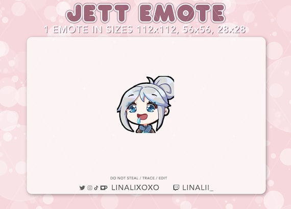 Drool Stare Hungry Valorant Jett Emote Cute Chibi Twitch - Etsy